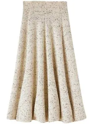 JIL SANDER Ribbed-knit Wool Skirt