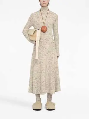 JIL SANDER Ribbed-knit Wool Skirt