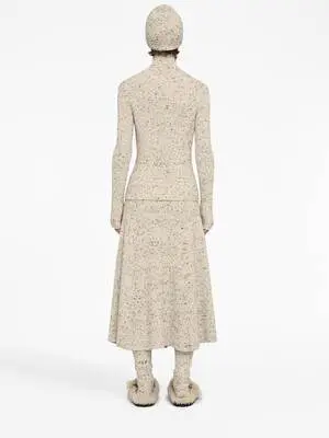 JIL SANDER Ribbed-knit Wool Skirt