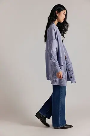 Free People We The Free Brooklyn Cardigan - Frosted Violet