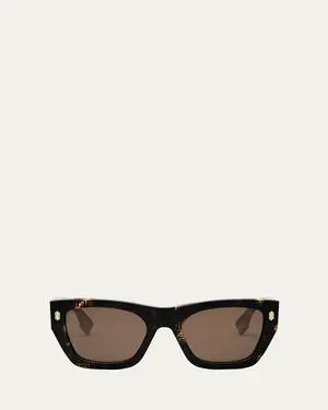 Fendi Fendi Roma Rectangle Sunglasses Col/hav/brn