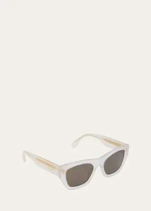 Fendi Fendi Roma Rectangle Sunglasses Wht/brn