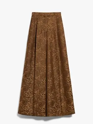 Max Mara Wide, Jacquard Wool Trousers