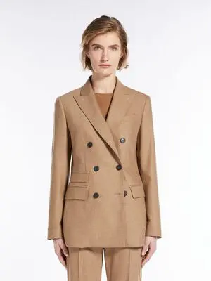 Max Mara Double-breasted Blazer In Wool And Cashmere