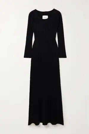 LISA YANG Marvin Ribbed Cashmere Midi Dress