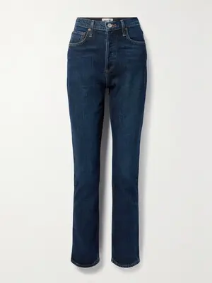 AGOLDE Net Sustain Freya High-rise Slim-leg Jeans - Blue