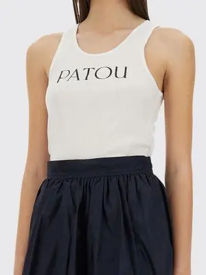 PATOU Cotton Tank Top With Logo - White