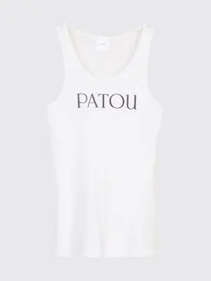 PATOU Cotton Tank Top With Logo - White