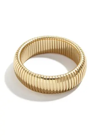 Baublebar Ribbed Stretch Bangle Bracelet - Gold