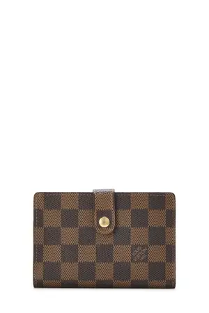 LOUIS VUITTON Damier Ebene Porte-monnaie Viennois Wallet - Brown