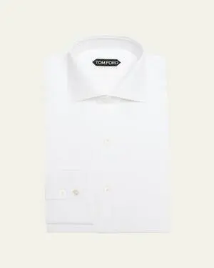 TOM FORD Slim Fit Cotton Dress Shirt - Optical Wh
