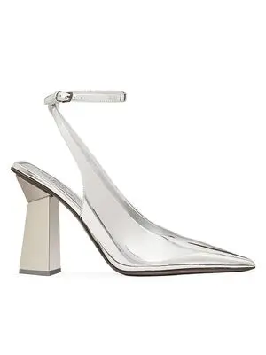 Valentino Garavani Women's One Stud Hyper Pumps In Mirror-Effect Calfskin - Silver  - Silver