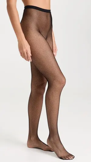 STEMS Micro Fishnet Tights - Black