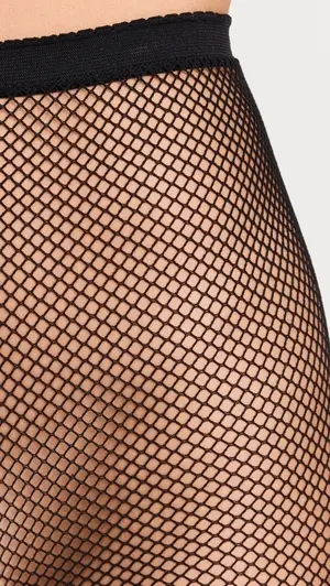 STEMS Micro Fishnet Tights - Black