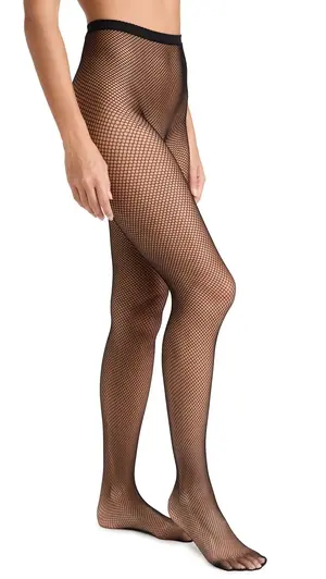 STEMS Micro Fishnet Tights - Black