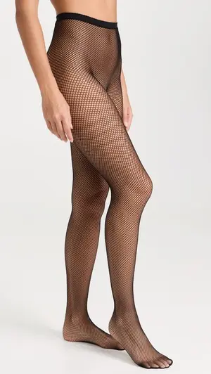 STEMS Micro Fishnet Tights - Black