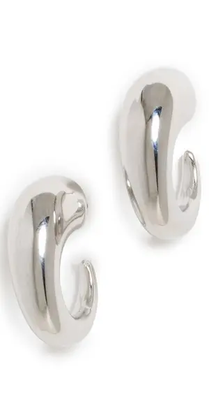 BY ADINA EDEN By Adina Eden Solid Bubble Hoop Earrings