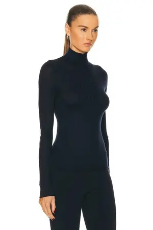 Sprwmn Mock Neck Top - Inkwell