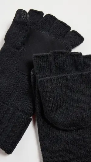 Polo Ralph Lauren Wool-blend Convertible Mittens - Polo Black