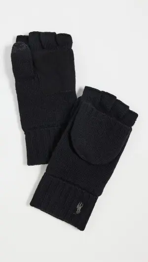 Polo Ralph Lauren Wool-blend Convertible Mittens - Polo Black