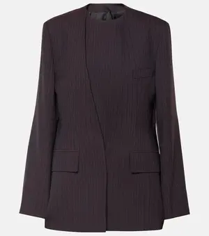 Victoria Beckham Herringbone Chalk Stripe Blazer