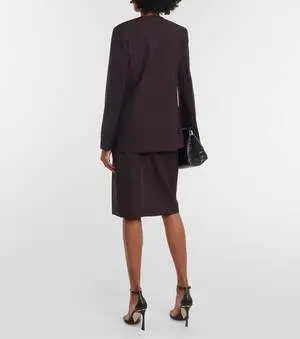 Victoria Beckham Herringbone Chalk Stripe Blazer