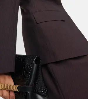 Victoria Beckham Herringbone Chalk Stripe Blazer