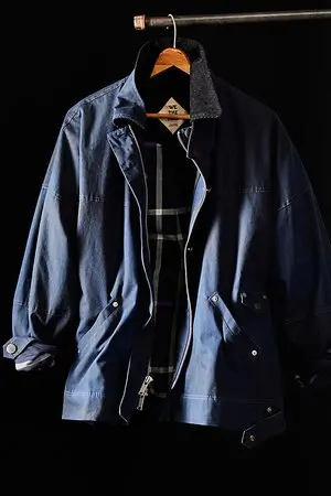 Free People We The Free Cori Waxed Chore Jacket - Darkest Sapphire