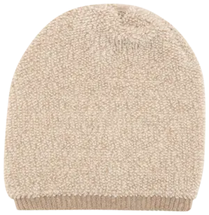 Inverni Bouclé Cashmere Beanie - Beige