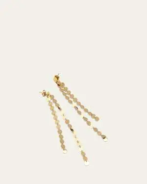 Lana Jewelry 14k Yellow Laser Disc Linear Earrings - Gold