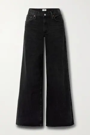 AGOLDE Clara Baggy Wide-leg Organic Jeans - Black