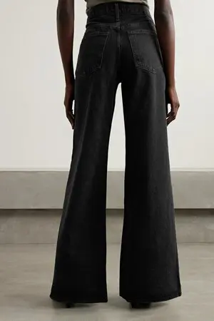 AGOLDE Clara Baggy Wide-leg Organic Jeans - Black