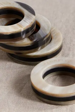 Brunello Cucinelli Set Of Six Horn Napkin Rings