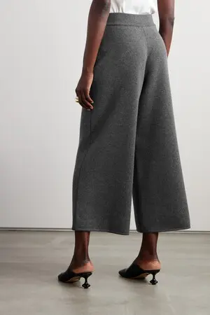 Loewe Cropped Cashmere Wide-leg Pants