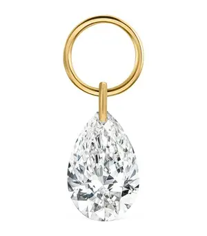 MARIA TASH Pear Floating Diamond Charm - Gold
