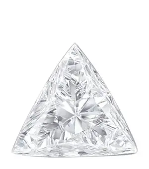 MARIA TASH Invisible-set Diamond Triangle Single Stud Earring - White