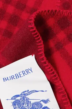 Burberry Hooded Checked Wool-jacquard Scarf