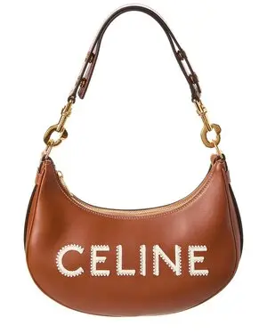 Celine CELINE Ava Medium Leather Hobo Bag - Brown