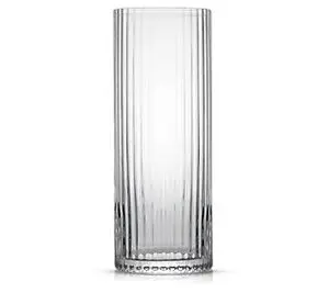 JOYJOLT Set Of 16oz Elle Fluted Highball Tu Mbler Glass - One-color