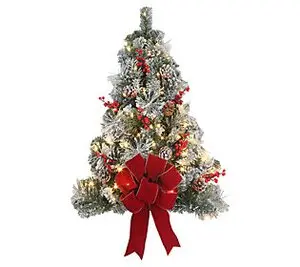 HAUTE DECOR 28' Frosted Christmas Wall Tree - One-color