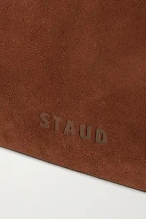 Staud Vivi Leather-trimmed Suede Shoulder Bag