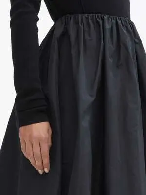 HOUSE OF DAGMAR A-lined Silk Taffeta Midi Skirt