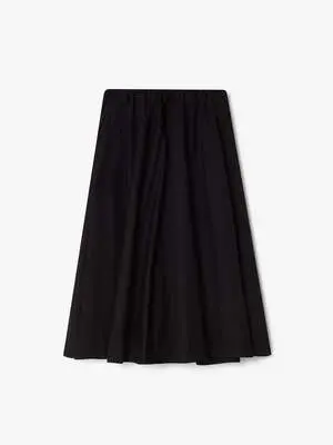 HOUSE OF DAGMAR A-lined Silk Taffeta Midi Skirt