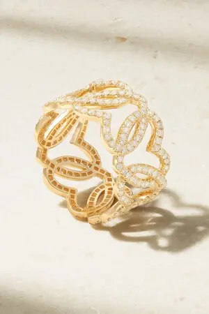 Yvonne Léon 18-karat Diamond Heart Ring - Gold