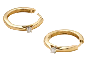 Yvonne Léon 14k Diamond Hoop Earrings