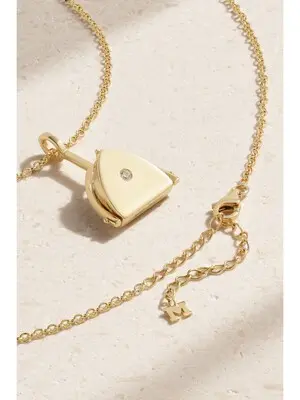 Mateo Flip 14-karat Lapis Lazuli And Diamond Necklace