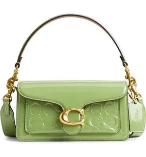 COACH Tabby Signature Patent Leather Shoulder Bag