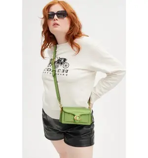 COACH Tabby Signature Patent Leather Shoulder Bag