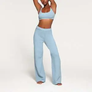 SKIMS Light Cozy Wide Leg Pant Denim