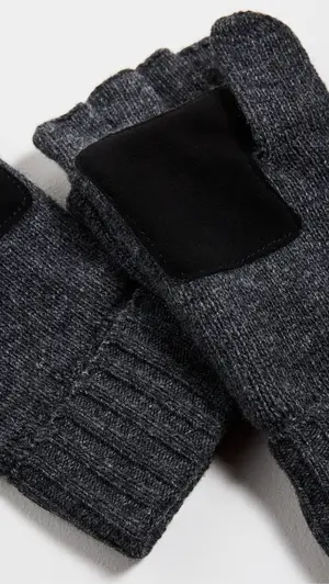 Polo Ralph Lauren Wool Blend Convertible Gloves - Charcoal Heather